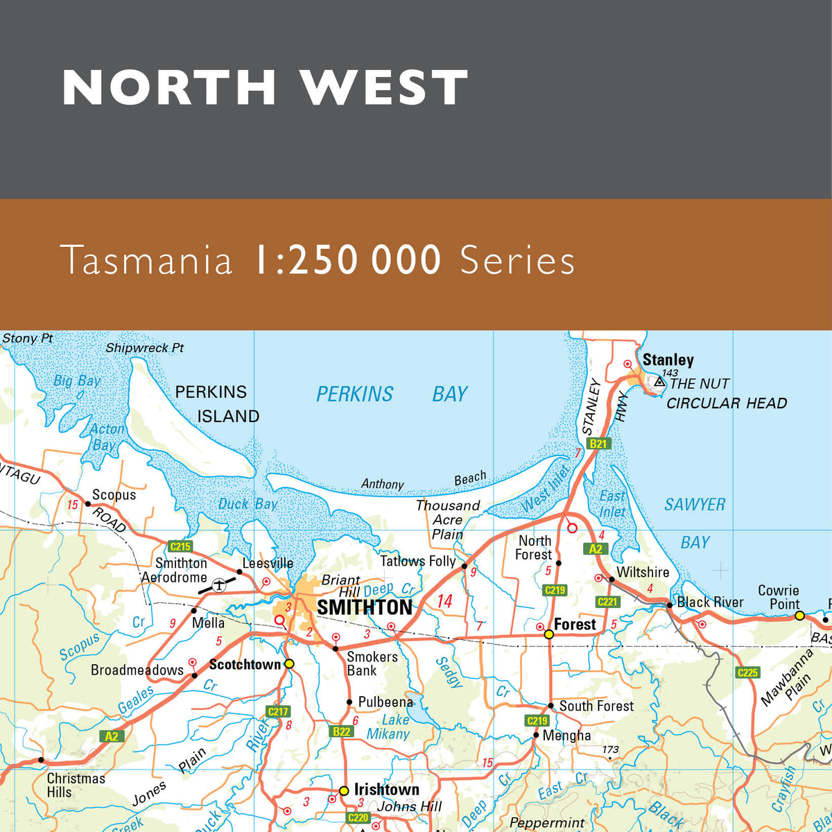 North West 1:250 000 Topographic Map – TASMAP