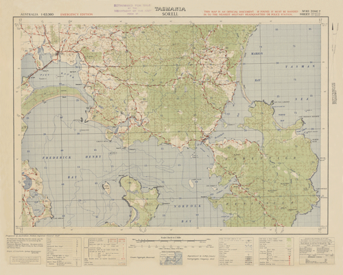 Sorell - Historical Map – TASMAP