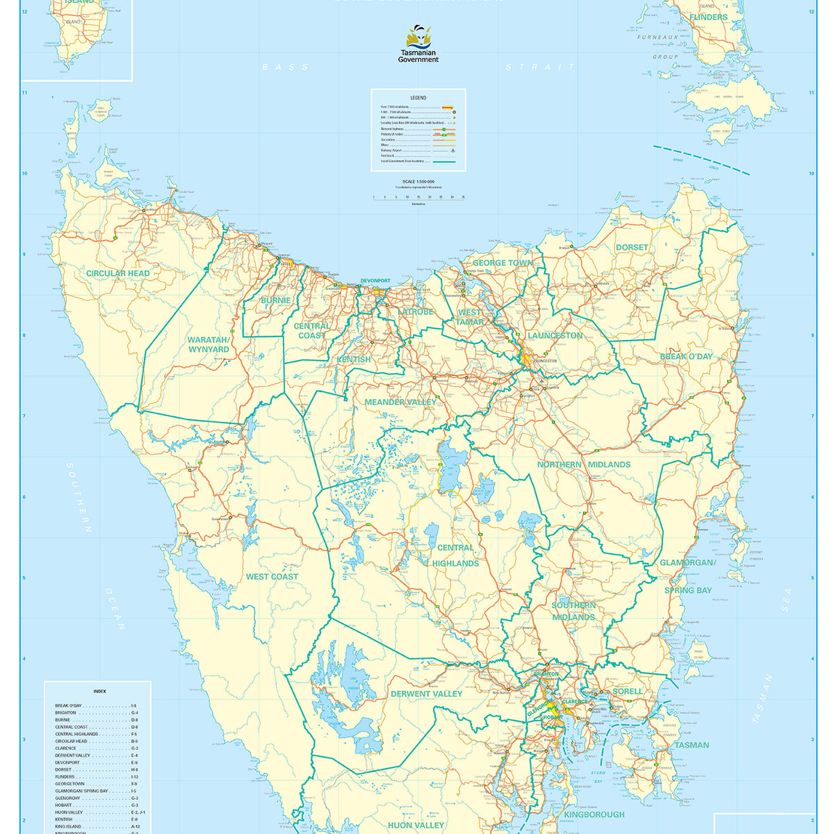 Tasmania Local Government Areas – TASMAP