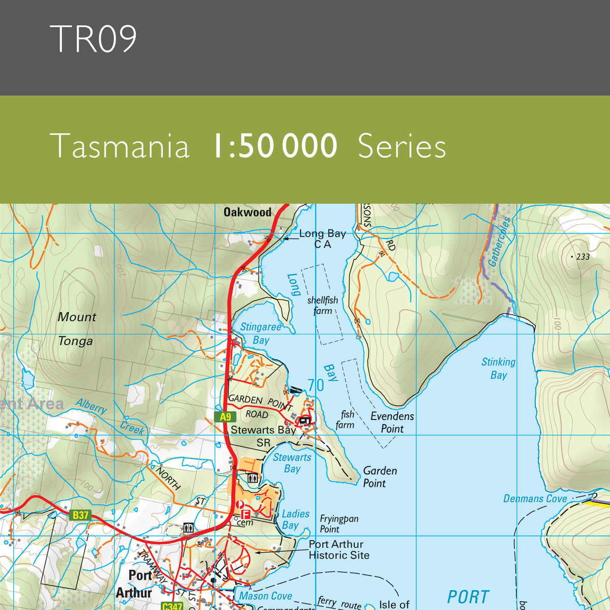 Tasman Peninsula 1:50000 Topographic Map – TASMAP