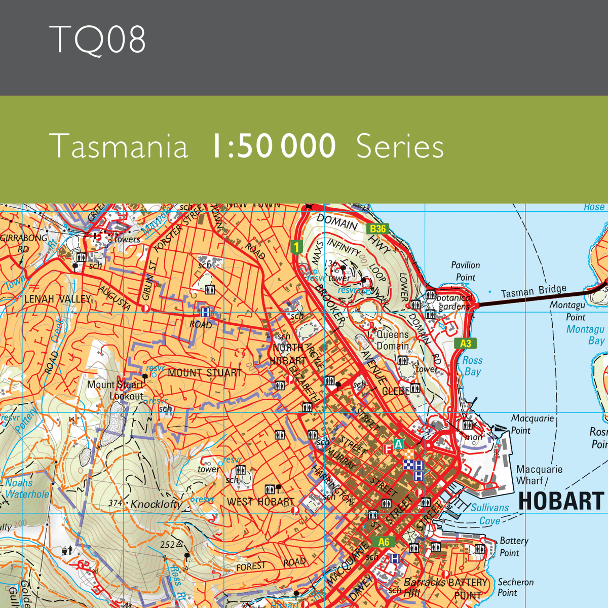 Wellington 1:50000 Topographic Map – TASMAP