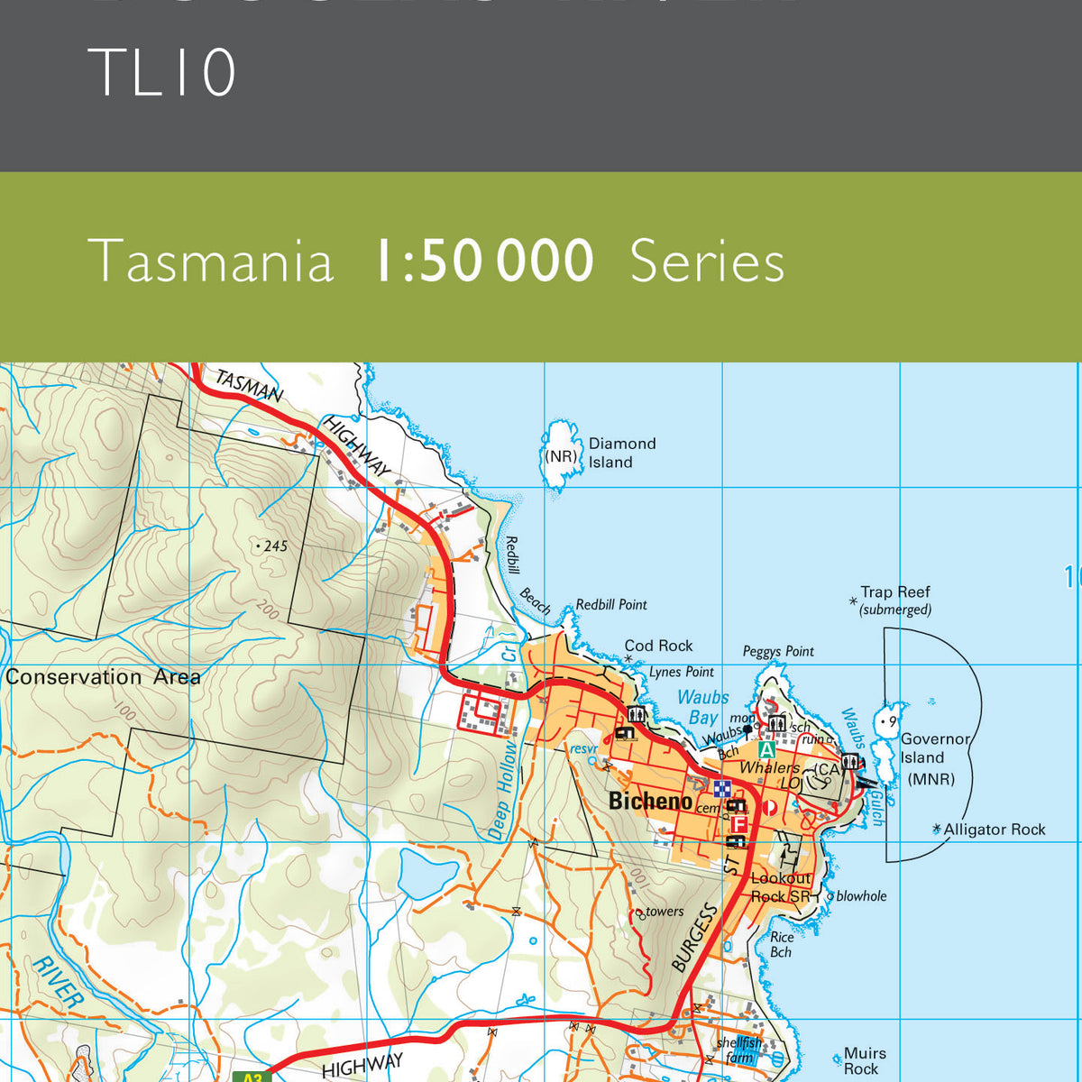 Douglas River 1:50000 Topographic Map – TASMAP