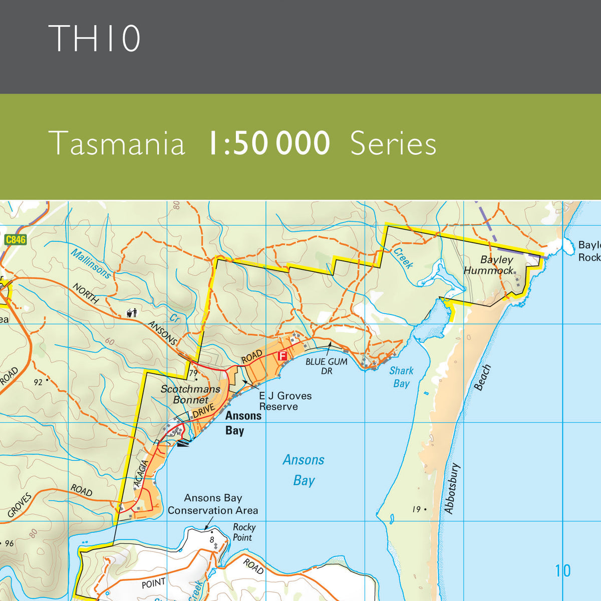 Mount William 1:50000 Topographic Map – TASMAP