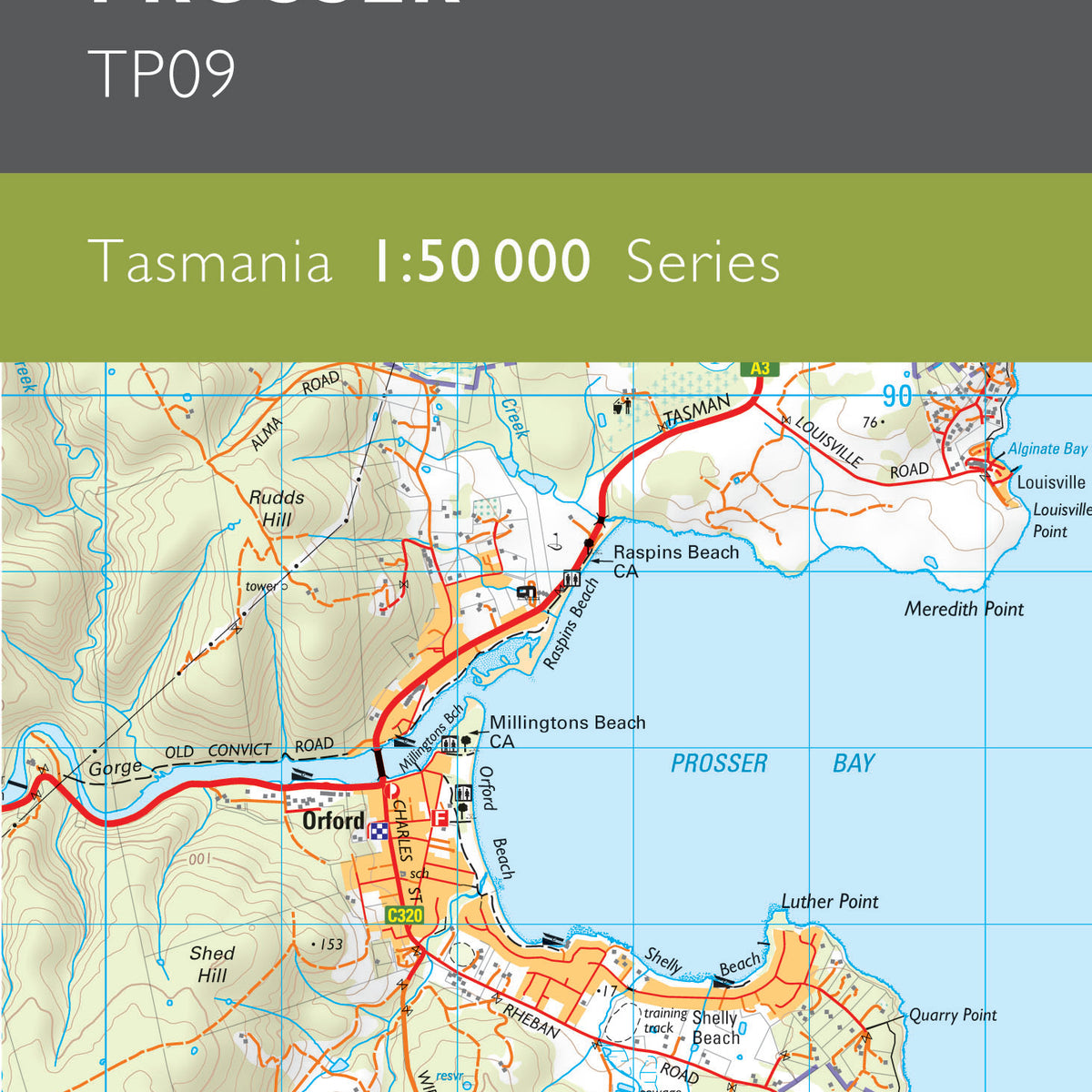 Prosser 1:50000 Topographic Map – TASMAP